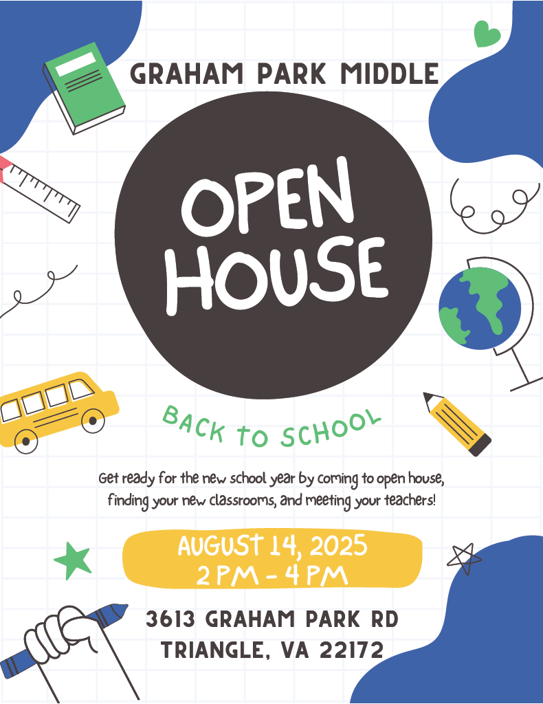 Graham Park Middle School Open House August 14th, 2025 2pm - 4pm ...